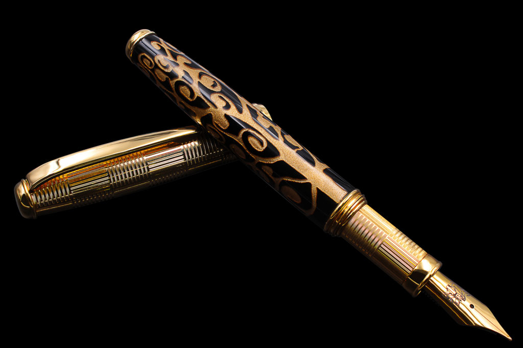 Tree of Life Fountain Pen (Green/Vermeil) – Grifos Pens of Italy